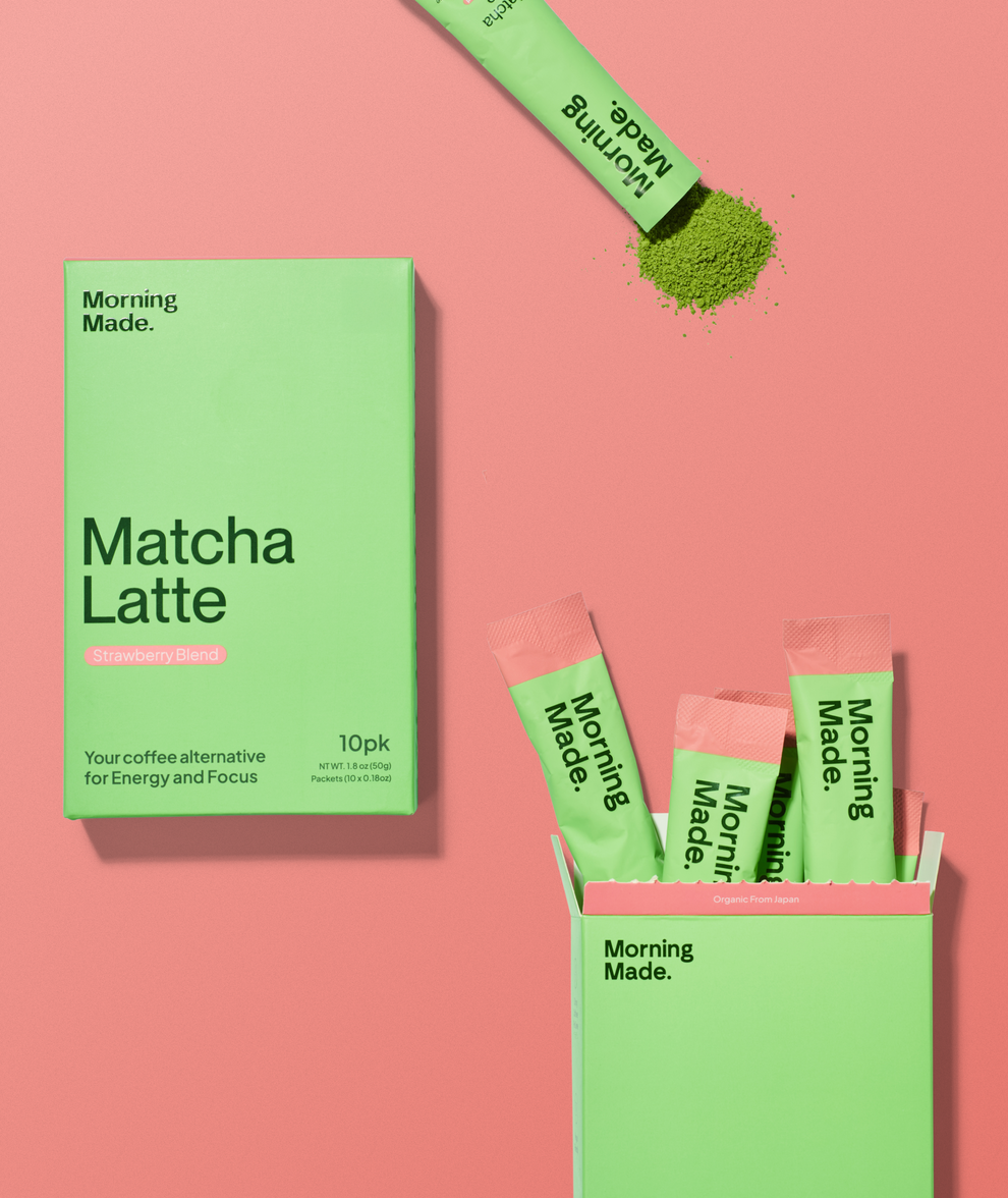 Ceremonial-Grade Matcha Latte Powder | Strawberry Blend Sachets ...